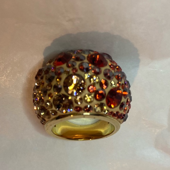 Swarovski | Jewelry | Swarovski Chic Mocca Ring In Gold And Red Size 6 ...